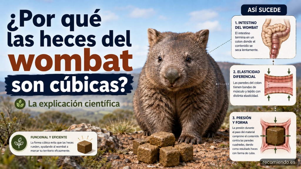 ¿Por qué las heces del wombat son cúbicas? Explicación científica